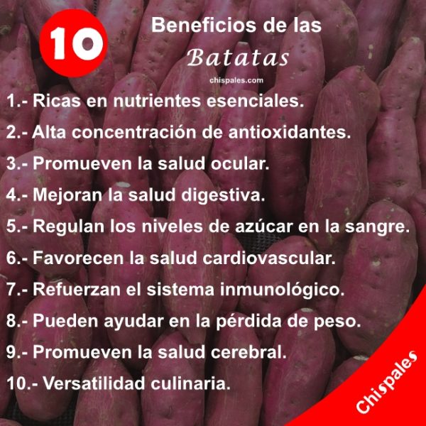 10 Beneficios de las Batatas - Chispales